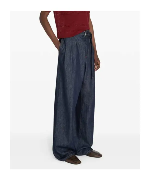 Dries Van Noten Pleated Wide-leg Jeans