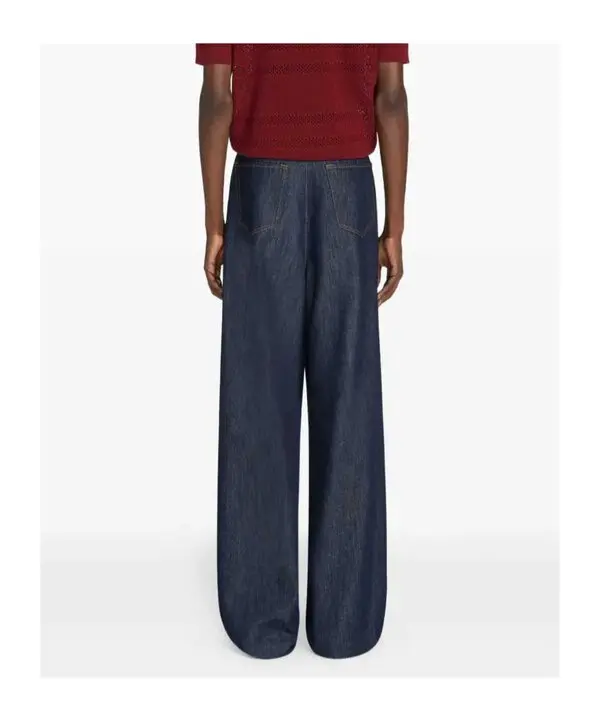 Dries Van Noten Pleated Wide-leg Jeans