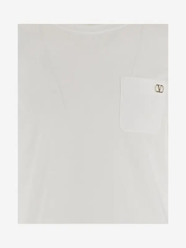 Valentino Garavani Logo Plaque Crewneck T-shirt