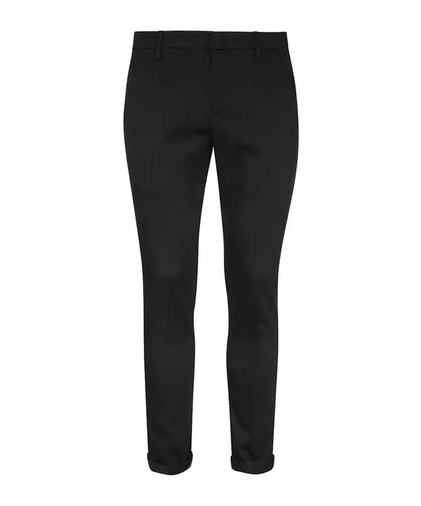 DONDUP Tailored Trousers With Cuffed Hem - Black