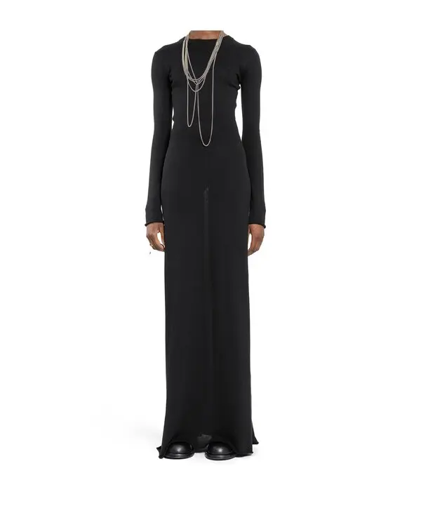 ANN DEMEULEMEESTER Eva Long-sleeve Cut-out Maxi Dress - Black