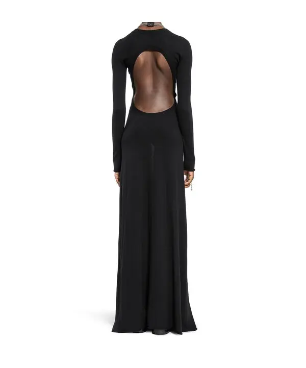 ANN DEMEULEMEESTER Eva Long-sleeve Cut-out Maxi Dress