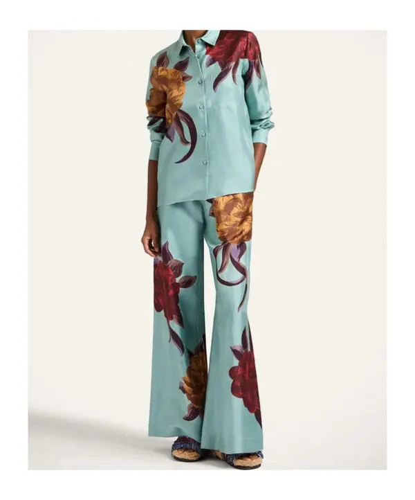 La DoubleJ Peony Place Palazzo Pants - Brown