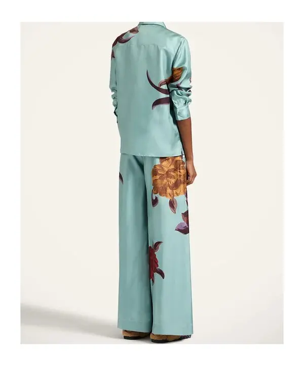 La DoubleJ Peony Place Palazzo Pants - Brown