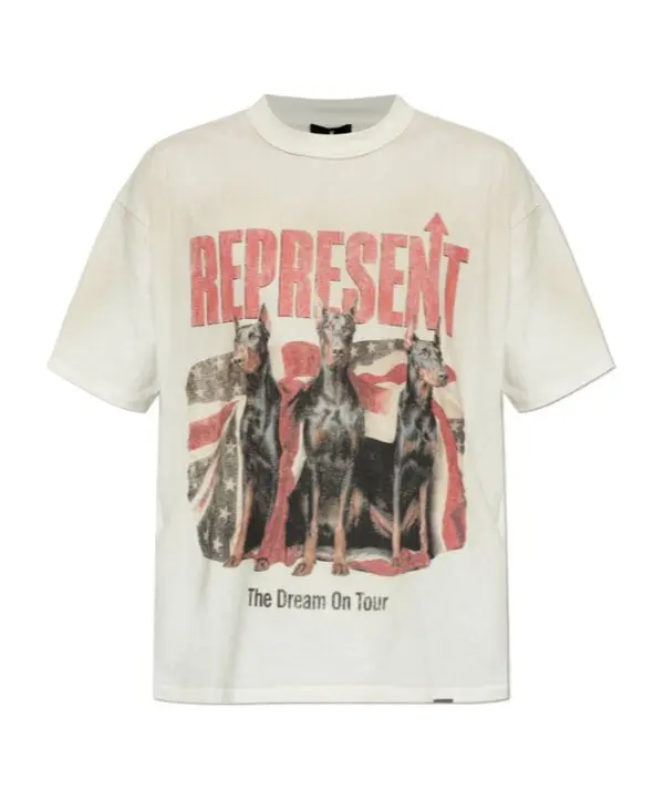REPRESENT Dream On Tour Graphic T-shirt - Nude
