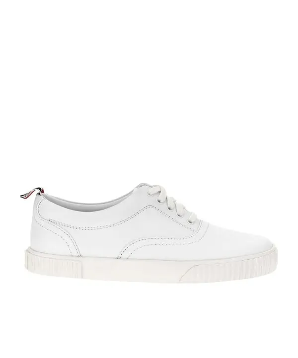 Thom Browne Heritage Round Toe Lace-up Sneakers - White