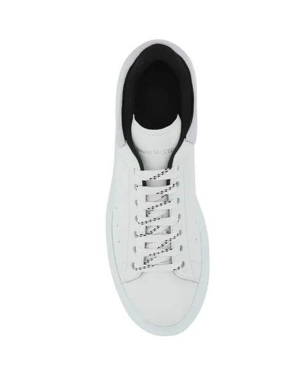 Alexander McQueen Oversized Low-top Sneakers With Contrast Suede Heel - White