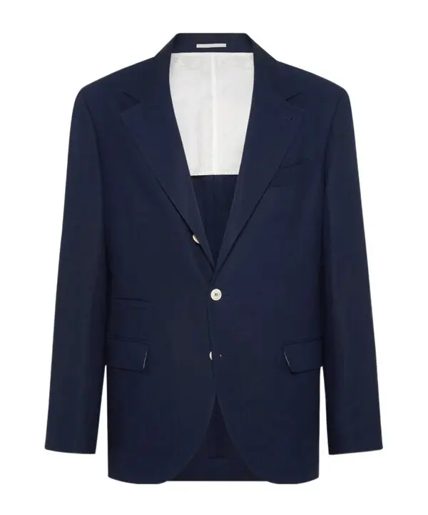 Brunello Cucinelli Single-breasted Blazer - Navy