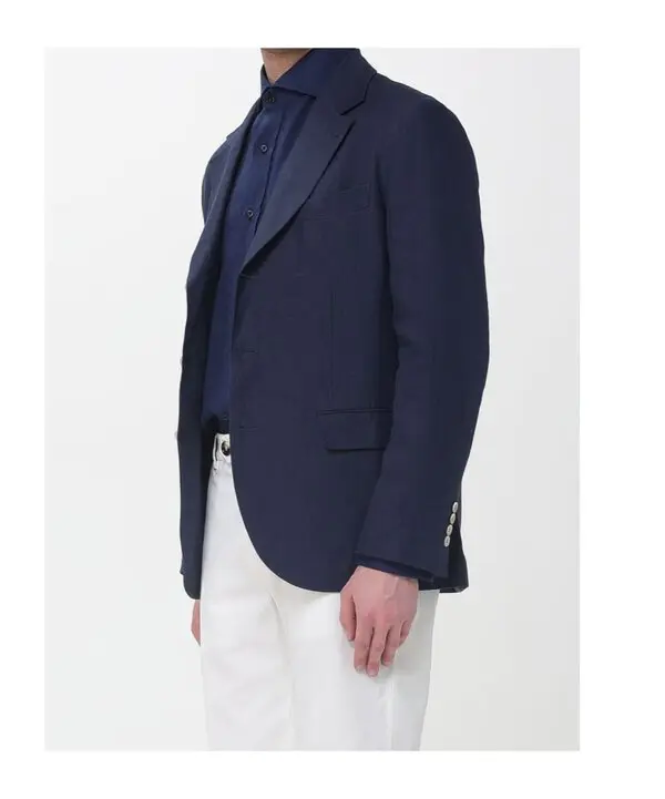 Brunello Cucinelli Single-breasted Blazer - Navy