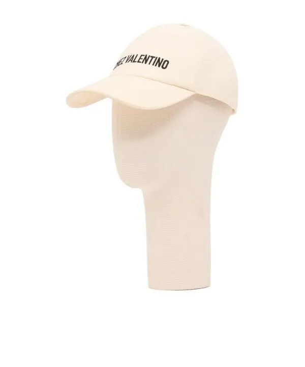 Valentino Garavani Logo Embroidered Baseball Cap - Avorio/nero