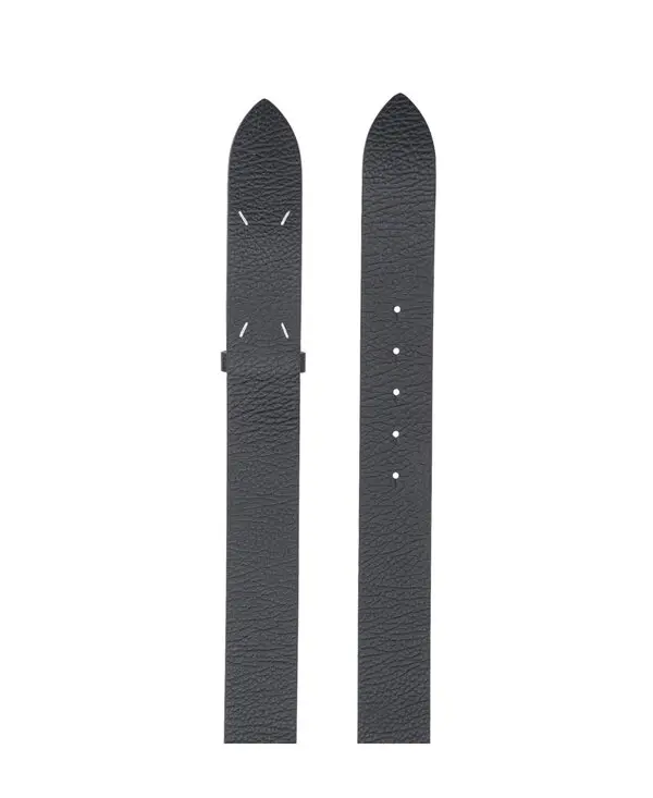 MAISON MARGIELA Four-stitch Logo Detailed Leather Belt