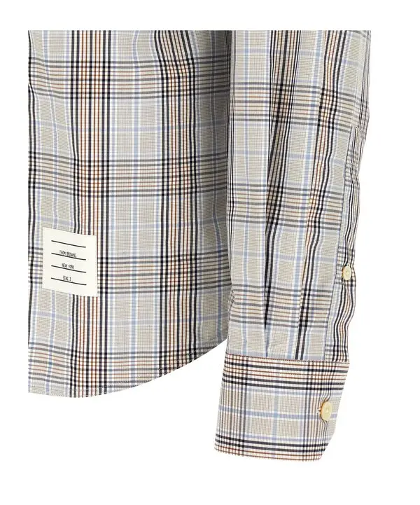 Thom Browne Oversized Plaid Armband Shirt - Light Blue