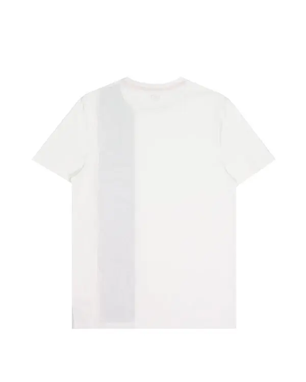 EA7 Logo Printed T-shirt With Round Neck - White