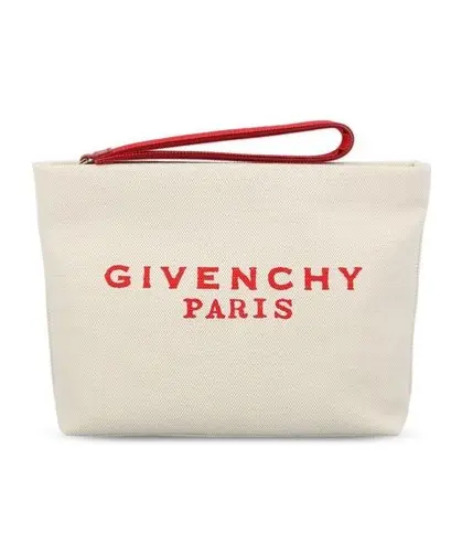 Givenchy Logo-print Clutch Bag - Nude