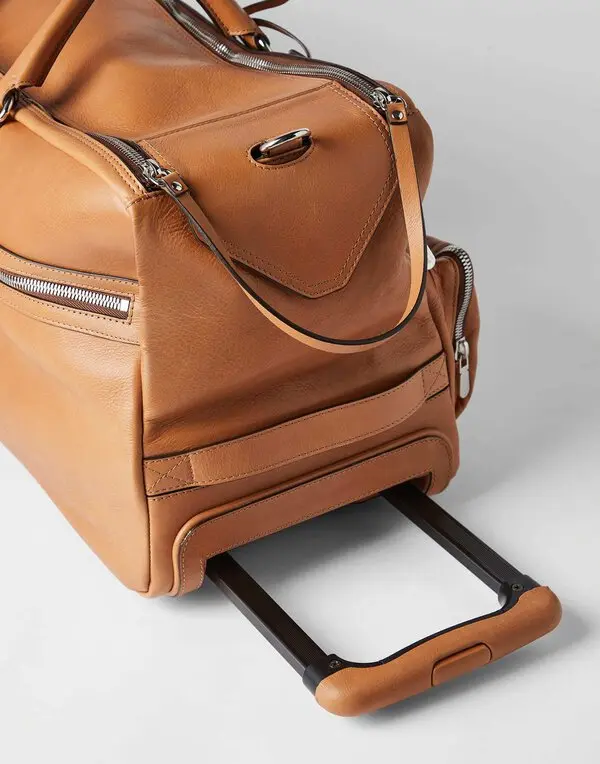 Brunello Cucinelli Leather Trolley Bag