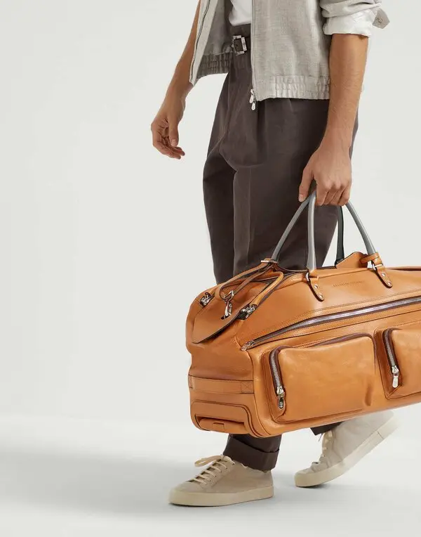 Brunello Cucinelli Leather Trolley Bag