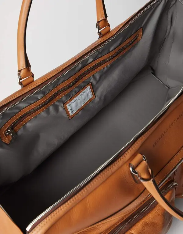 Brunello Cucinelli Leather Trolley Bag
