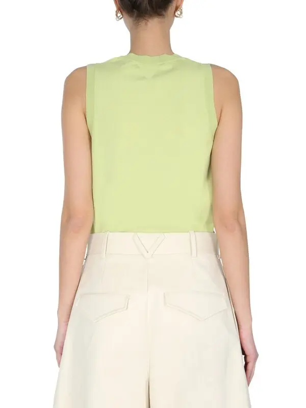 Bottega Veneta Scoop Neck Knitted Top - Green