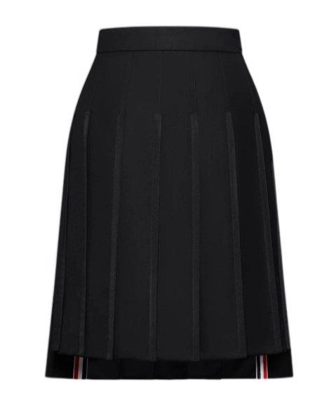 Thom Browne Super 120's Twill Pleated Skirt - Black