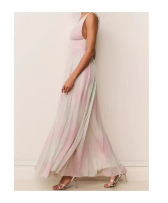 LoveShackFancy Madeleine Pleated Maxi Dress - Iris Mistata