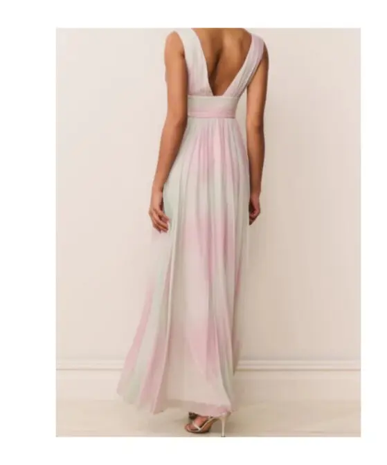 LoveShackFancy Madeleine Pleated Maxi Dress - Iris Mistata