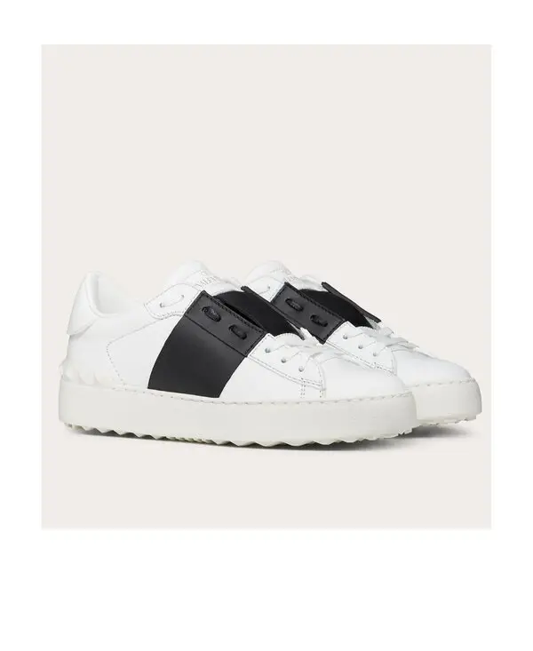 Valentino Garavani Contrast Band Lace-up Sneakers - White