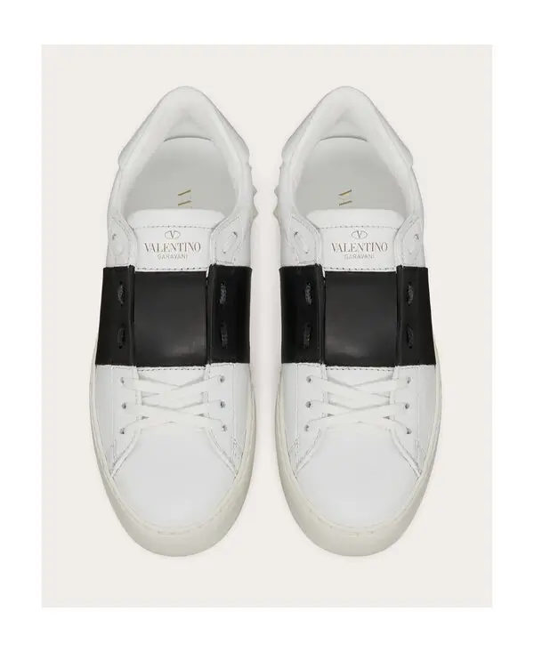 Valentino Garavani Contrast Band Lace-up Sneakers - White