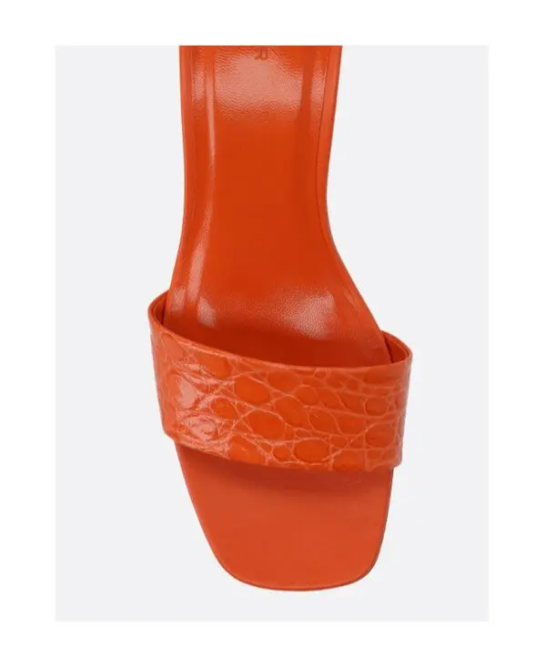 By Far Ceni Embossed Mules - Brown