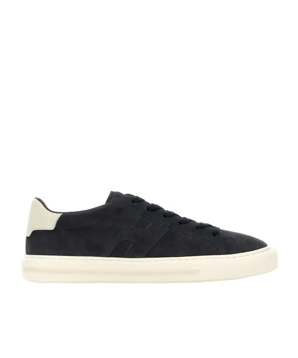 Hogan Suede Sneakers With H Patch Detail - Blue