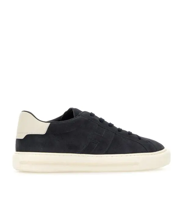 Hogan Suede Sneakers With H Patch Detail - Blue