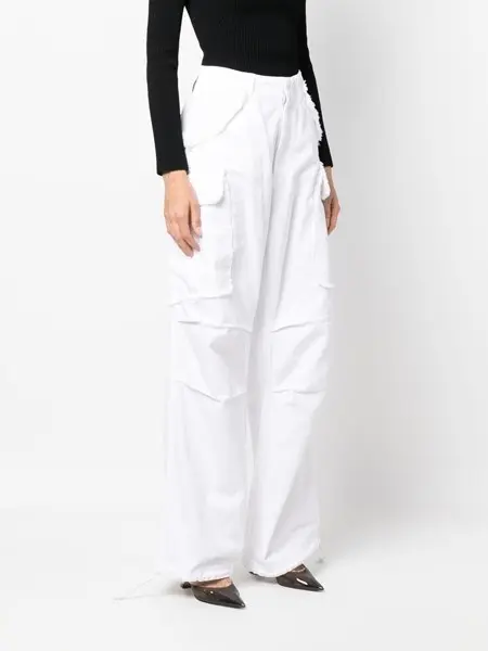 DARKPARK Ripped-detail Wide-leg Cargo Trousers
