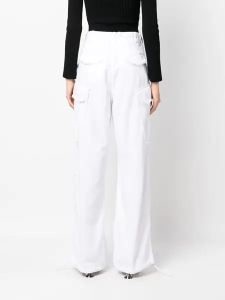 DARKPARK Ripped-detail Wide-leg Cargo Trousers
