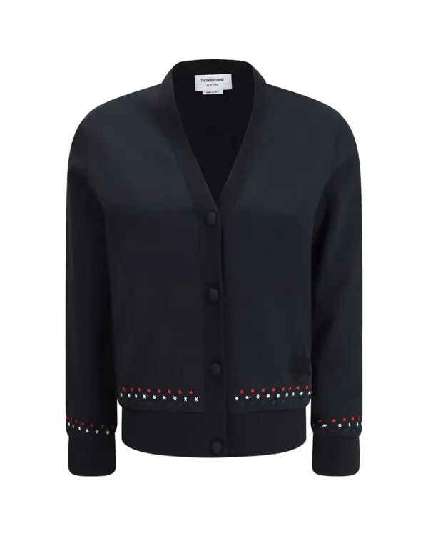 Thom Browne Knitted Cardigan - Black