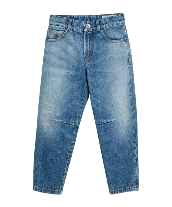 Brunello Cucinelli Ripped Straight-leg Jeans