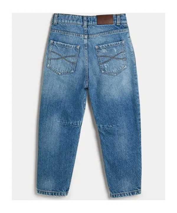 Brunello Cucinelli Ripped Straight-leg Jeans