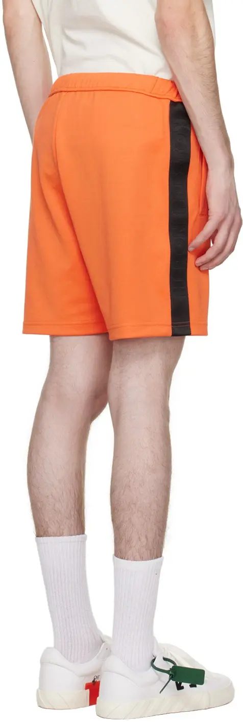 Heron Preston Logo Detail Cotton Jersey Shorts - Orange