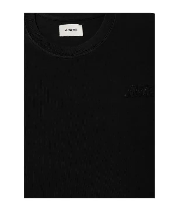 AUTRY Cropped T-shirt With Overlapping Sleeves
