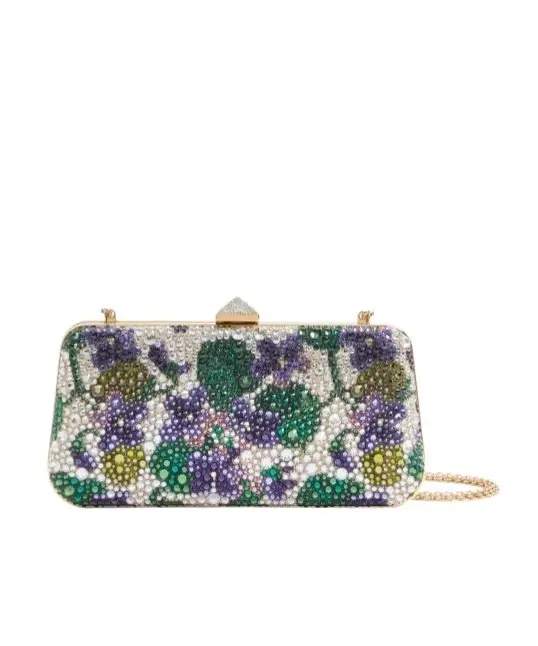 Valentino Garavani Carry Secrets Embellished Floral Clutch