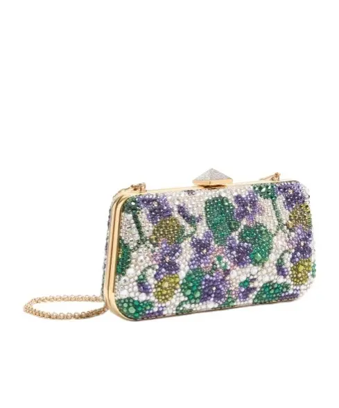 Valentino Garavani Carry Secrets Embellished Floral Clutch