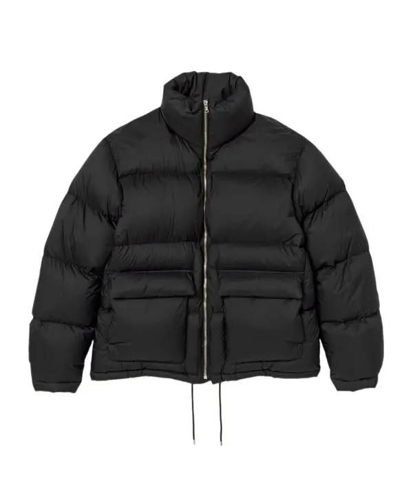 Auralee High Neck Zip Up Puffer Jacket - Black