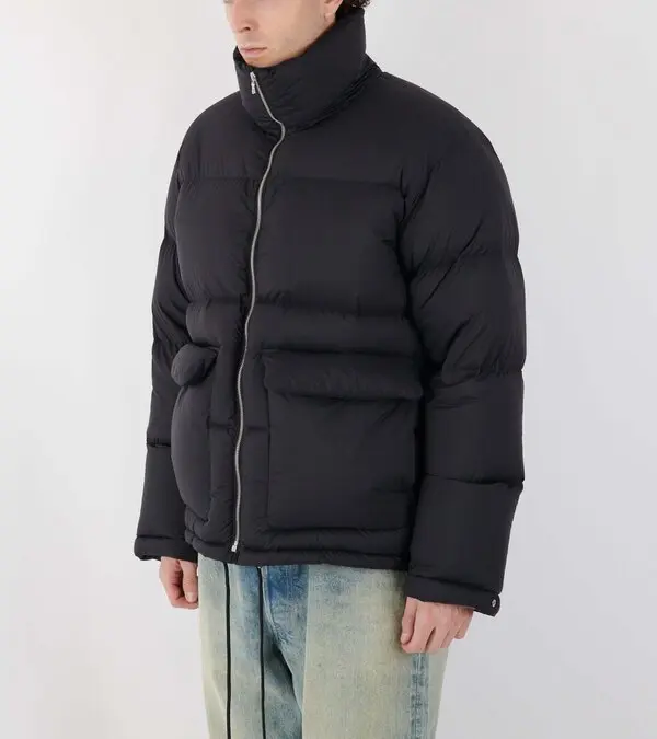 Auralee High Neck Zip Up Puffer Jacket - Black