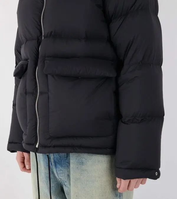 Auralee High Neck Zip Up Puffer Jacket - Black