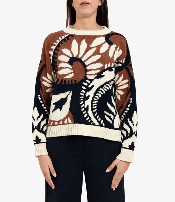 Max Mara Patterned Crewneck Jumper - No