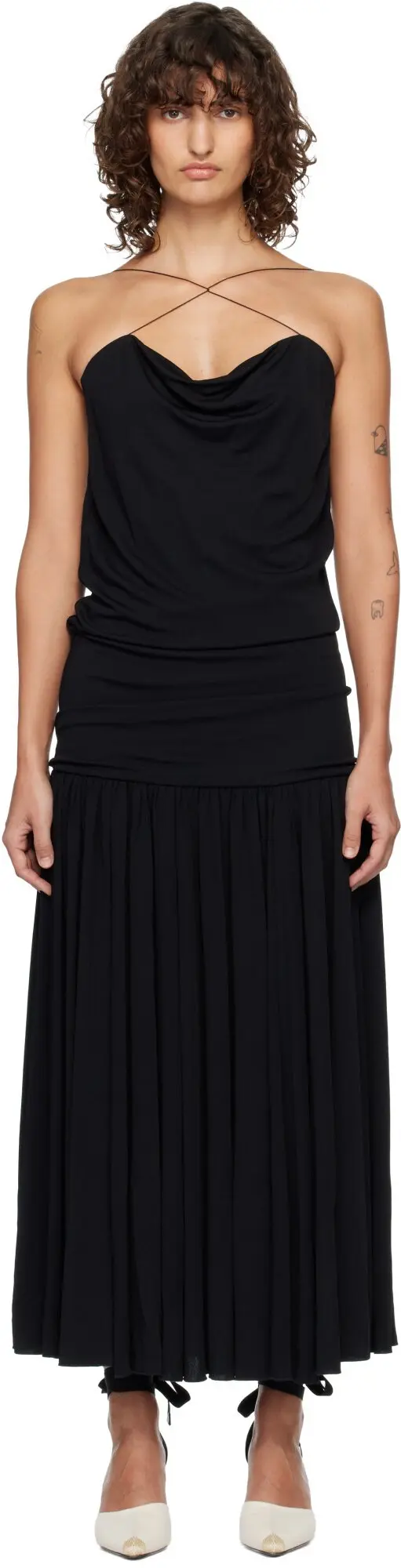 Jacquemus Abiha Gathered Waist Low-back Maxi Dress