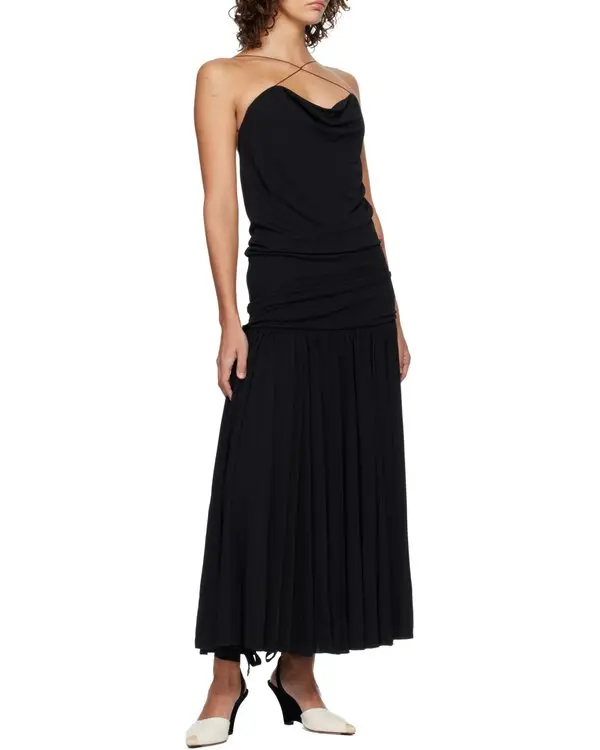 Jacquemus Abiha Gathered Waist Low-back Maxi Dress