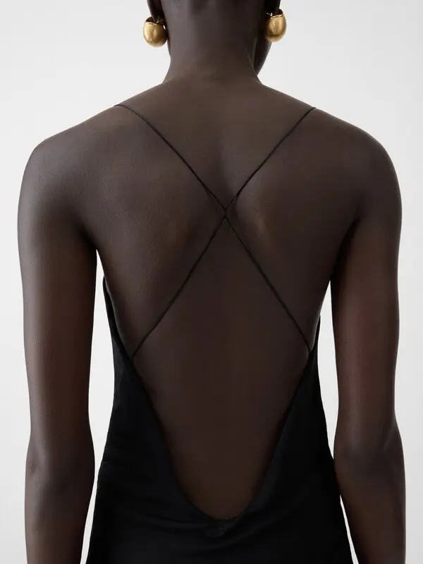 Jacquemus Abiha Gathered Waist Dress - Black