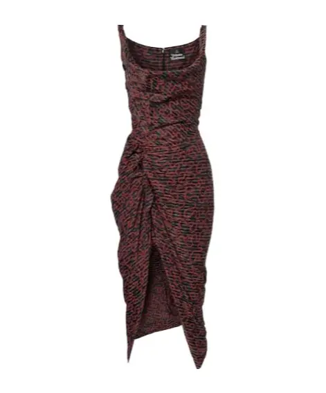 VIVIENNE WESTWOOD Panther Printed Midi Dress - Red