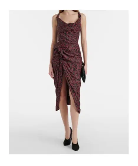 VIVIENNE WESTWOOD Panther Printed Midi Dress - Red