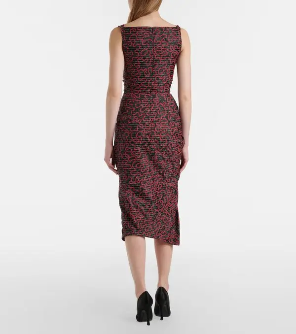 VIVIENNE WESTWOOD Panther Printed Midi Dress - Red