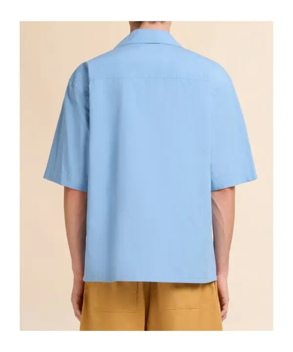 Marni Camp-collar Logo Shirt - Blue